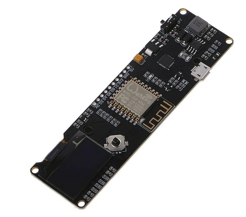 WeMos D1 ESP8266 外壳 - Oled 显示屏 - 电池 来自 nikIdea💡 MakerWorld：免费下载 3D 模型
