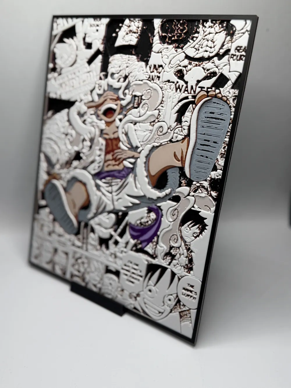 海贼王 Hueforge - 路飞漫画背景 来自 MonkeyForge 3D MakerWorld：免费下载 3D 模型