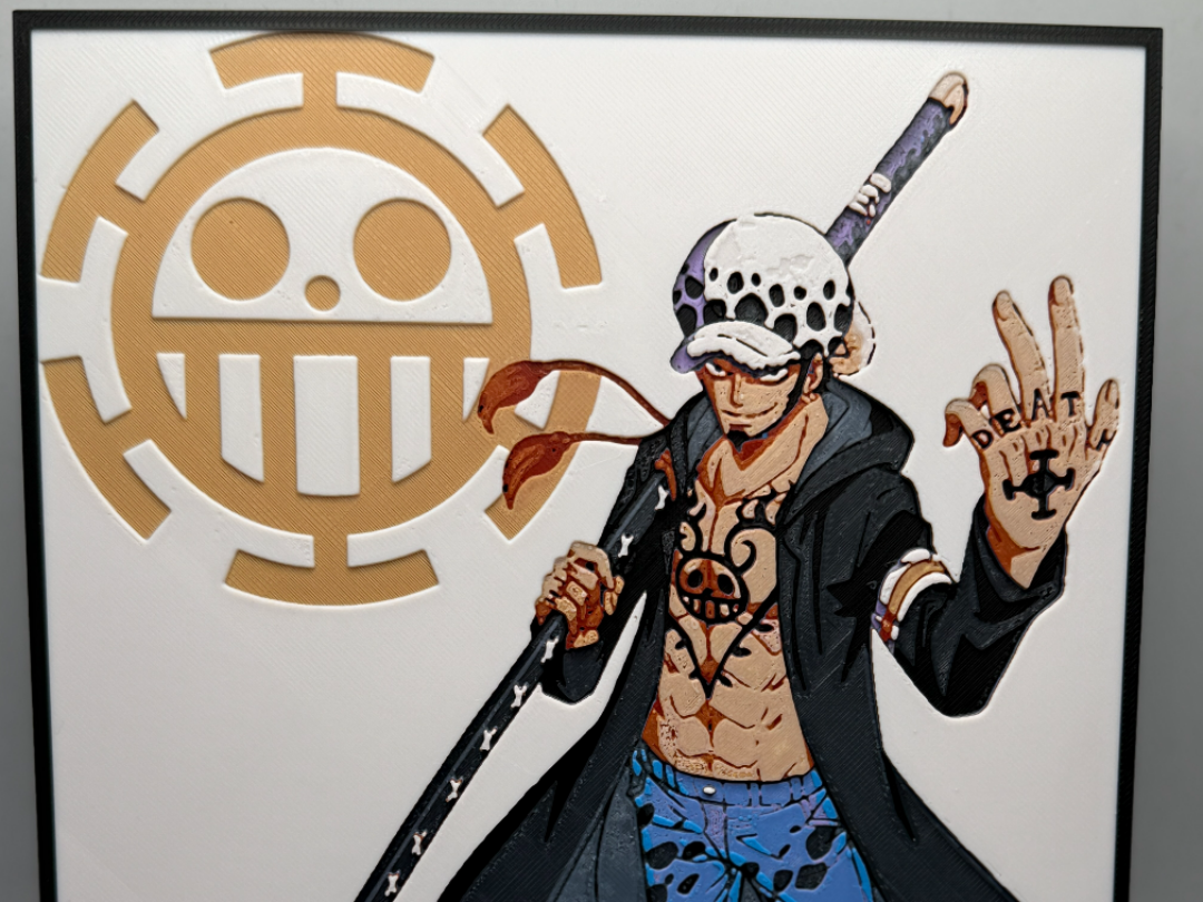 海贼王 HueForge - 罗 来自 MonkeyForge 3D MakerWorld：免费下载 3D 模型