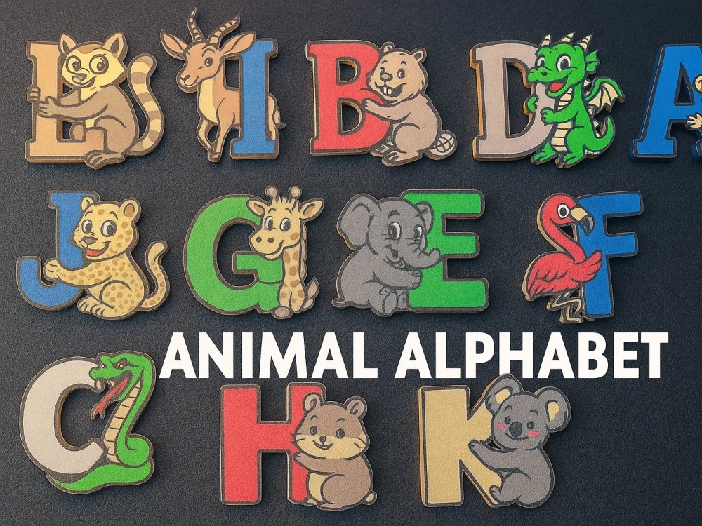 字母A “羚羊” - 动物字母表 来自 JAV-3D MakerWorld：免费下载 3D 模型