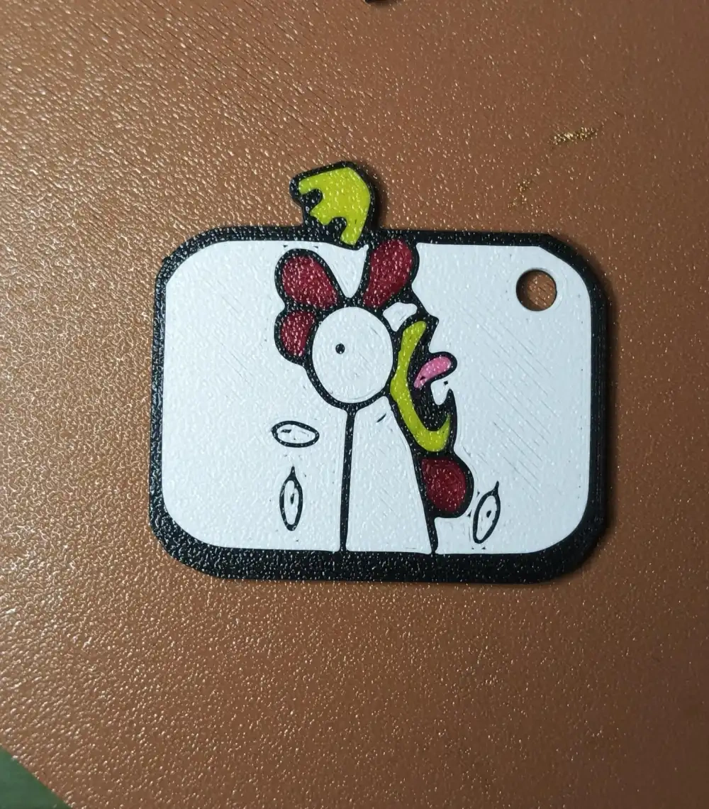 皇室战争小鸡表情钥匙扣 来自 CARTA3D MakerWorld：免费下载 3D 模型