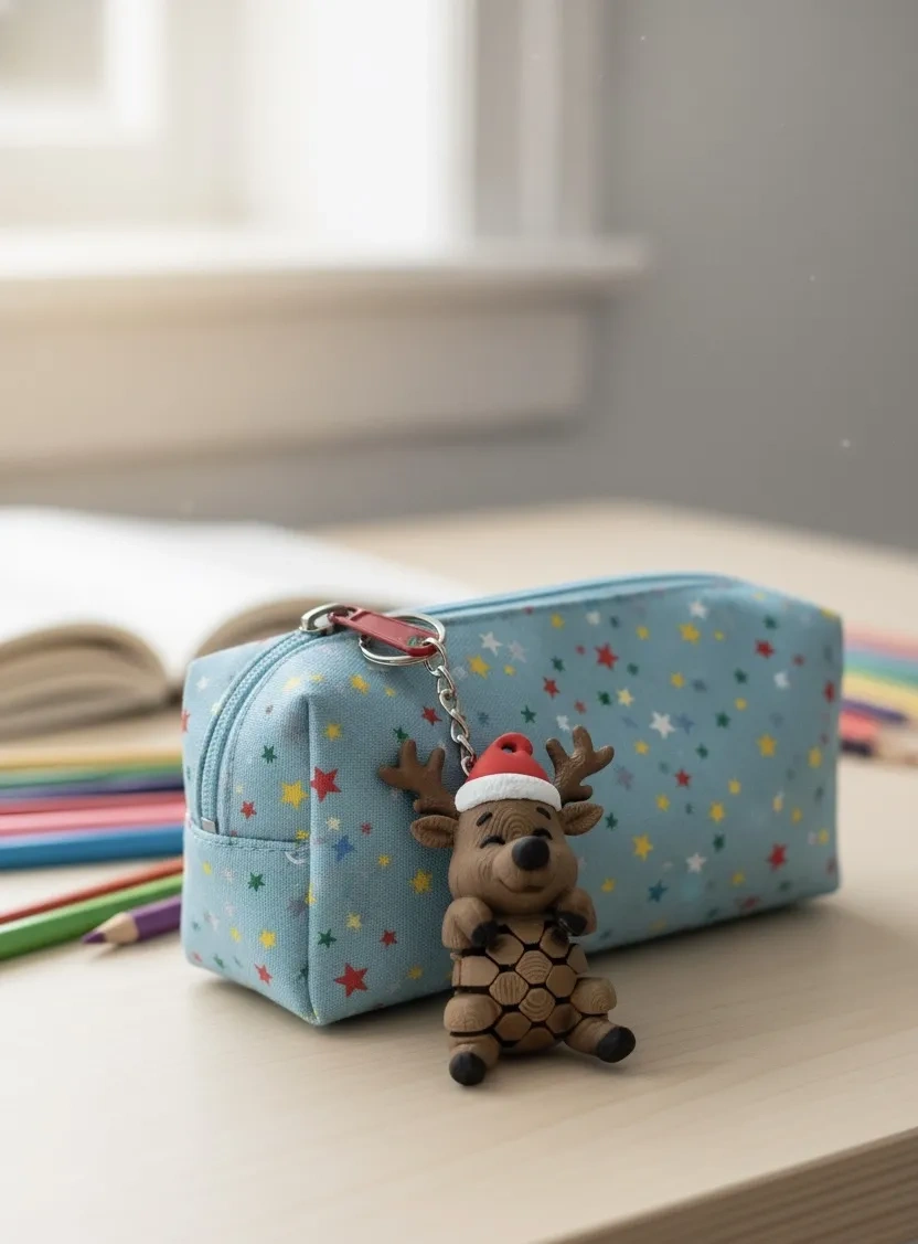 驯鹿 可活动的 钥匙扣 圣诞 玩具 钥匙 背包 来自 VASEE MakerWorld：免费下载 3D 模型