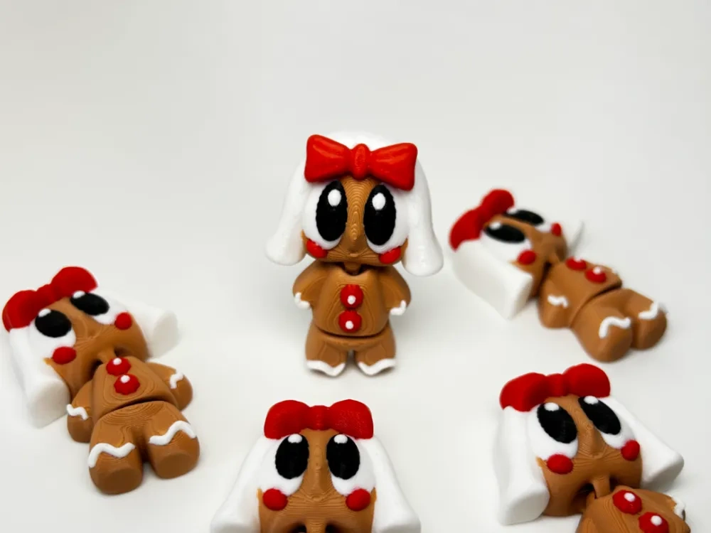 可活动的圣诞姜饼人女士 来自 Buuubiks MakerWorld：免费下载 3D 模型