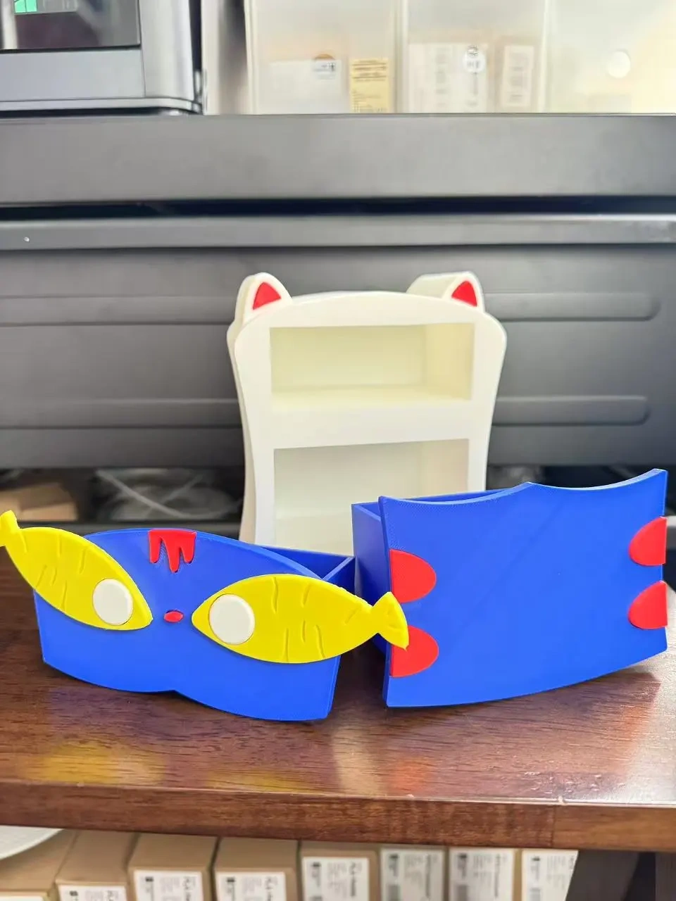 猫猫鱼鱼收纳柜（抽屉） 来自 Sharon Ji MakerWorld：免费下载 3D 模型