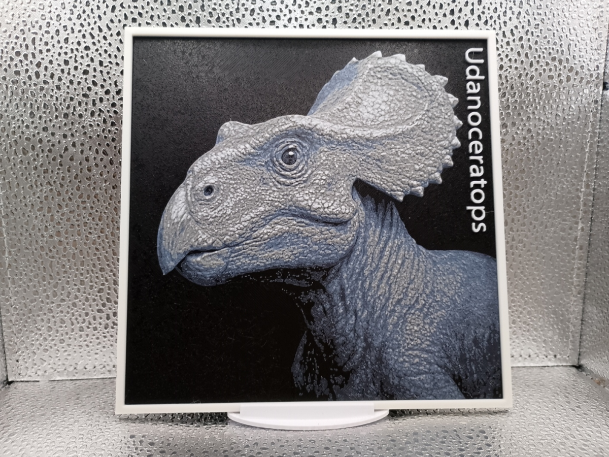 Udanoceratops Hueforge 来自 Borishotch Industries MakerWorld：免费下载 3D 模型