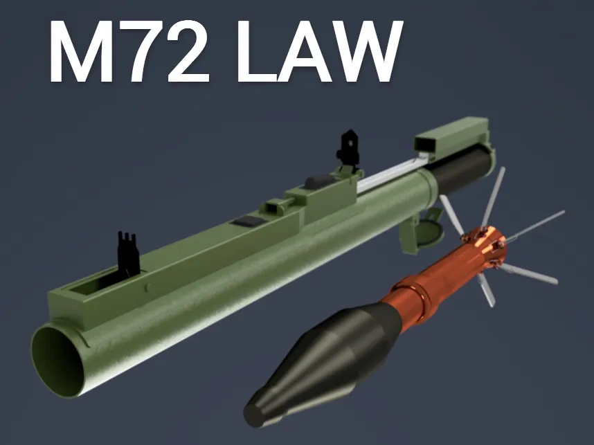 M72 LAW V1 66毫米火箭发射器 - 免费 3D 打印模型 - MakerWorld