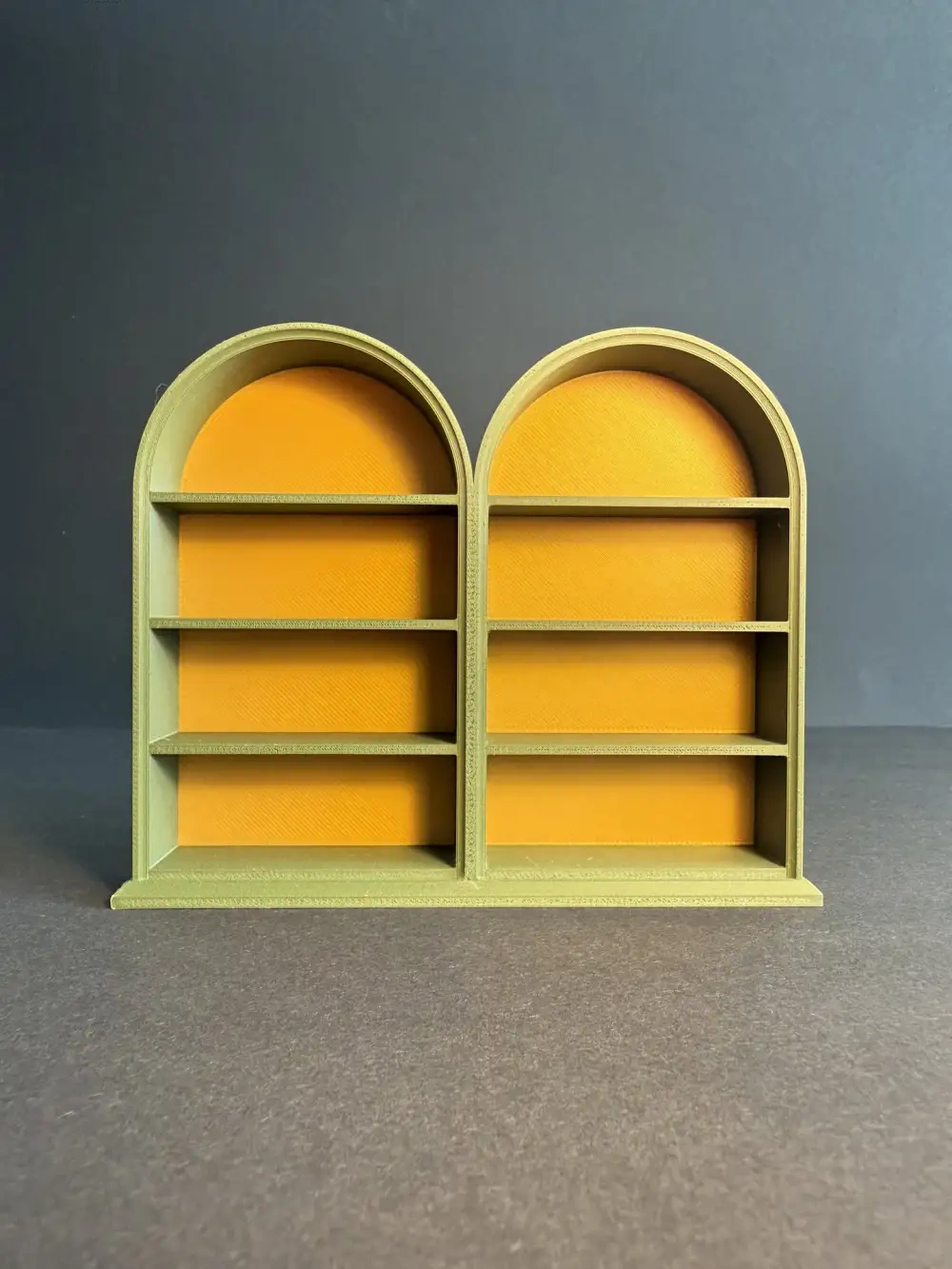 双拱形微型书架 来自 Robin MakerWorld：免费下载 3D 模型