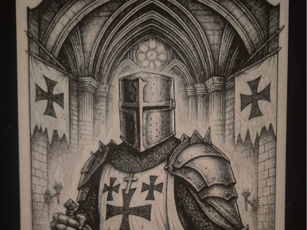 勇敢的骑士 Hueforge 来自 Buntsta MakerWorld：免费下载 3D 模型