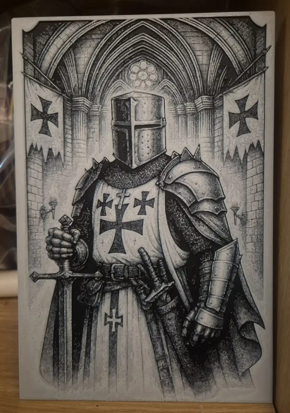 勇敢的骑士 Hueforge 来自 Buntsta MakerWorld：免费下载 3D 模型