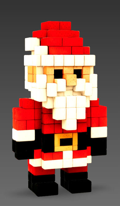 Voxel 圣诞老人 来自 Angel MakerWorld：免费下载 3D 模型