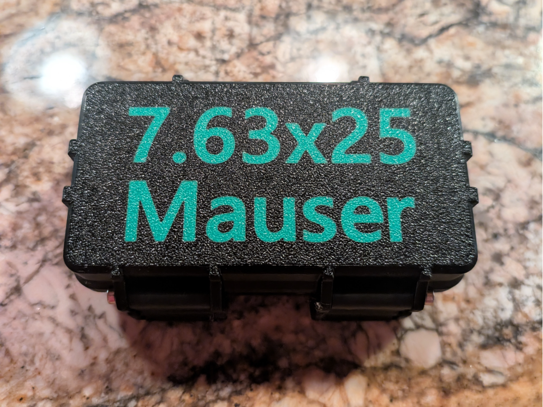 7.63x25 Mauser 50发弹药盒 来自 Squatch MakerWorld：免费下载 3D 模型
