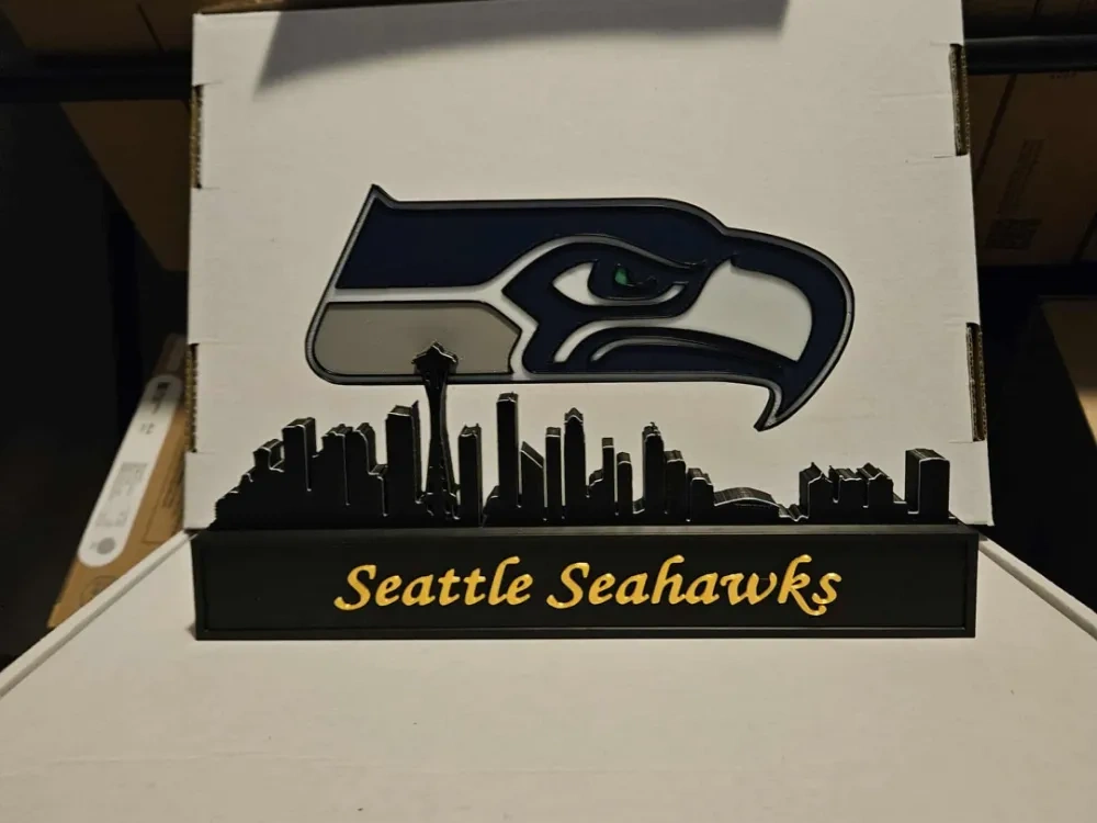 NFL 西雅图海鹰队新天际线展示！V2 来自 Jessie_3d_art MakerWorld：免费下载 3D 模型