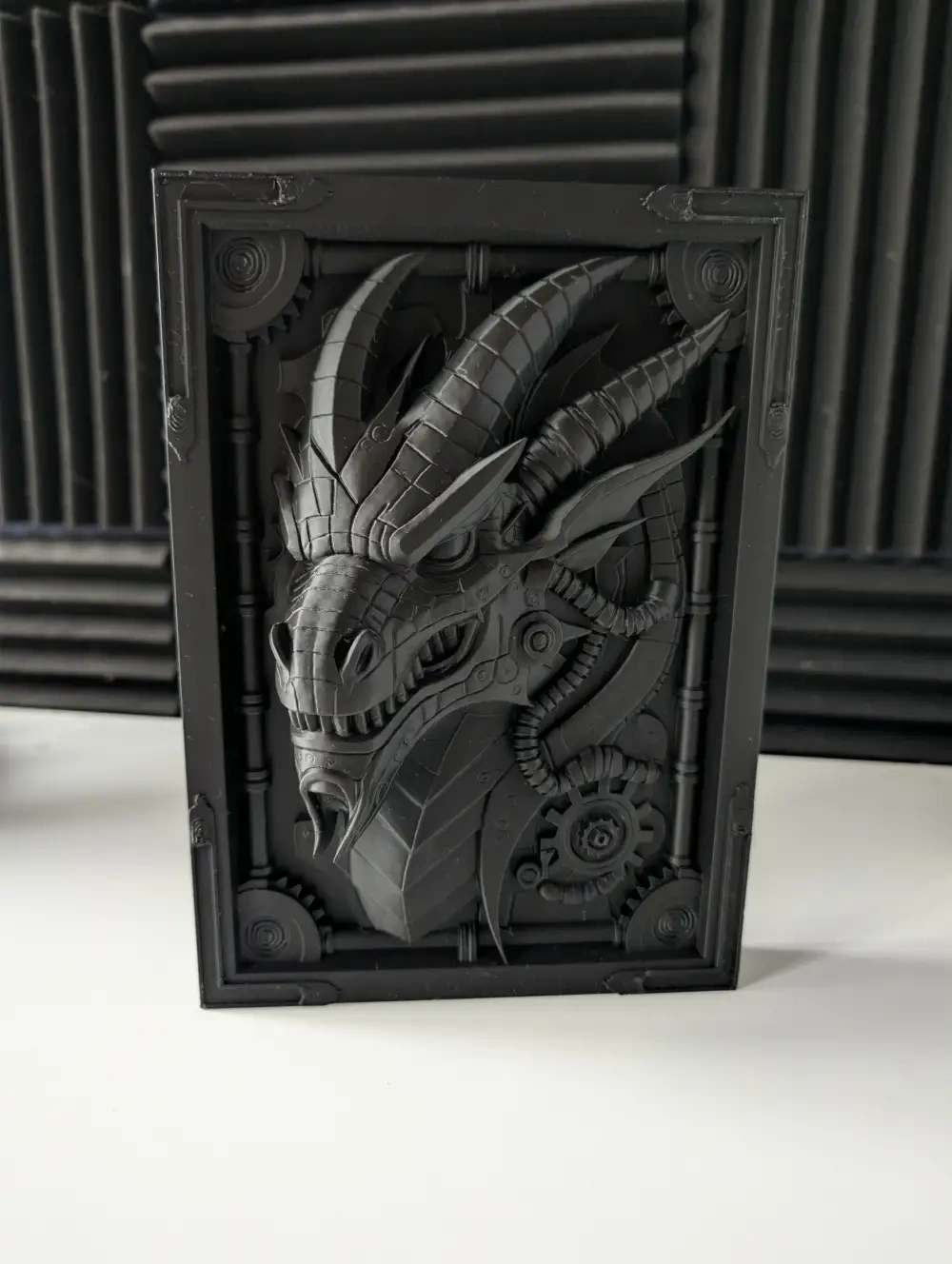 蒸汽朋克龙 3D 浮雕 – 机械墙艺 来自 orrca33 MakerWorld：免费下载 3D 模型