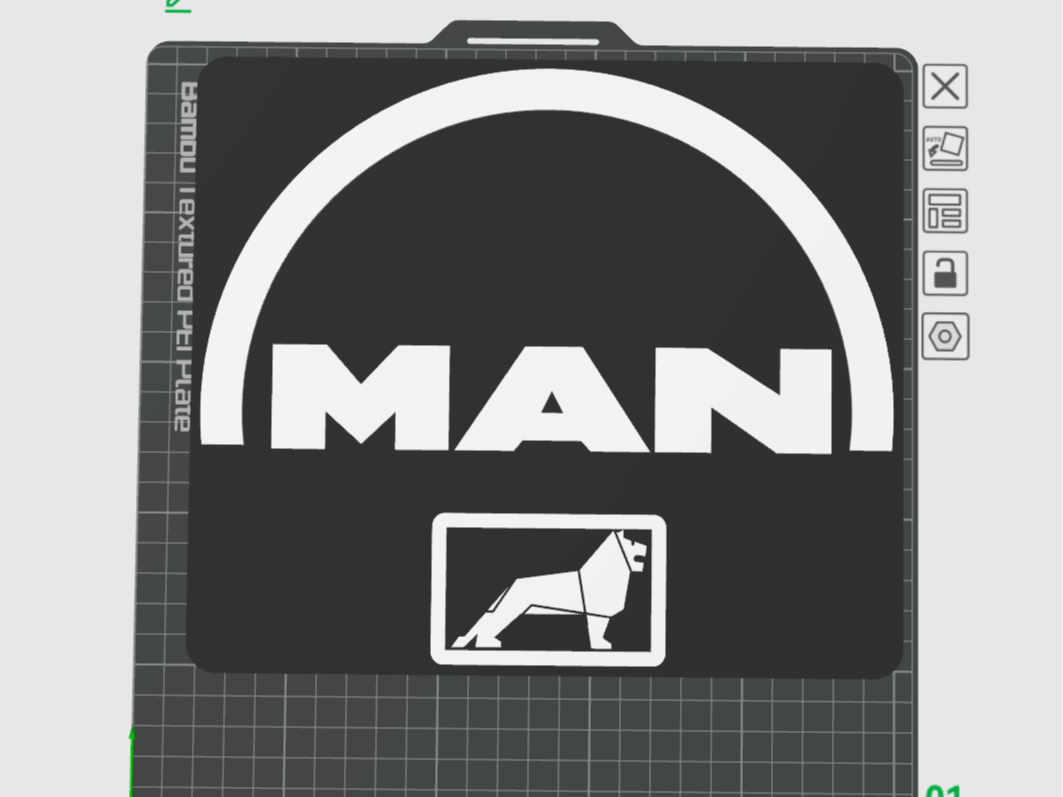 MAN 卡车标志 - 免费 3D 打印模型 - MakerWorld