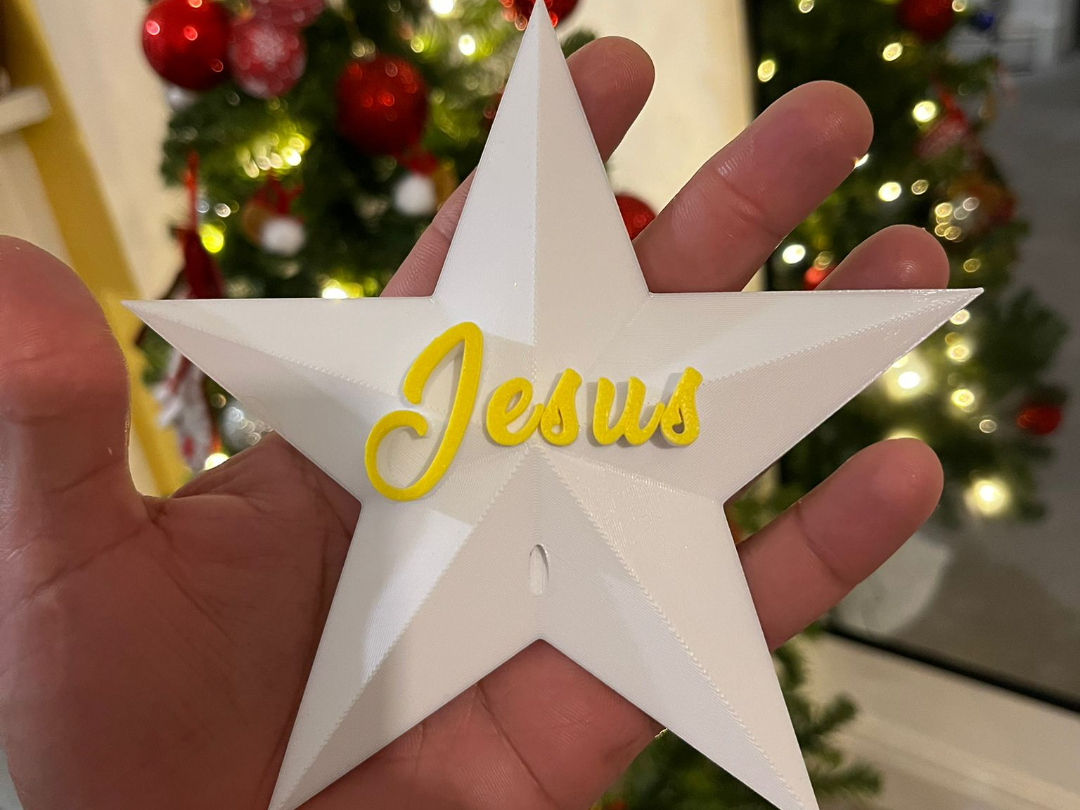 Jesus Christmas Star - Estrela de Natal Jesus - 免费 3D 打印模型 - MakerWorld