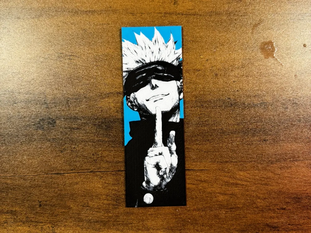 五条悟单色HueForge书签 来自 3D Prints By Vic MakerWorld：免费下载 3D 模型