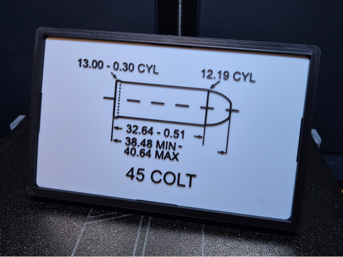 SAAMI-ish 45 Colt 壁挂艺术 来自 Larsa Dehlin MakerWorld：免费下载 3D 模型