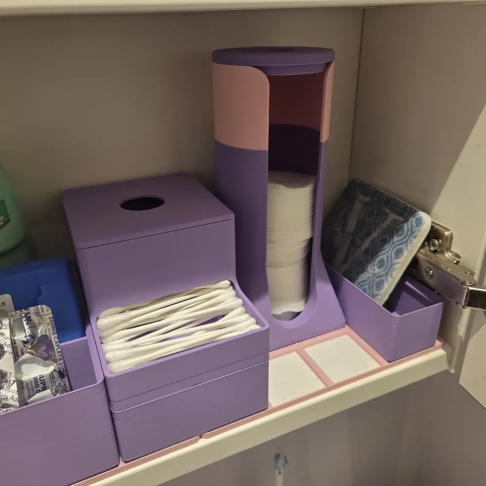 Gridfinity - 化妆棉分配器 来自 Tim MakerWorld：免费下载 3D 模型