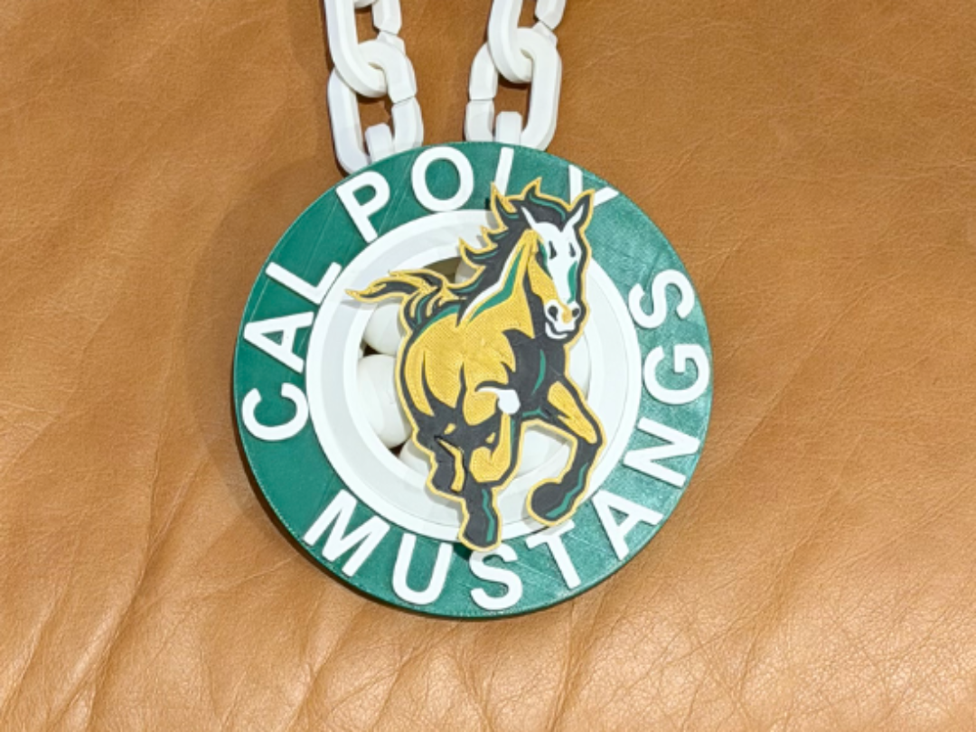 Cal Poly Mustangs 旋转链条 来自 jckrenrut MakerWorld：免费下载 3D 模型