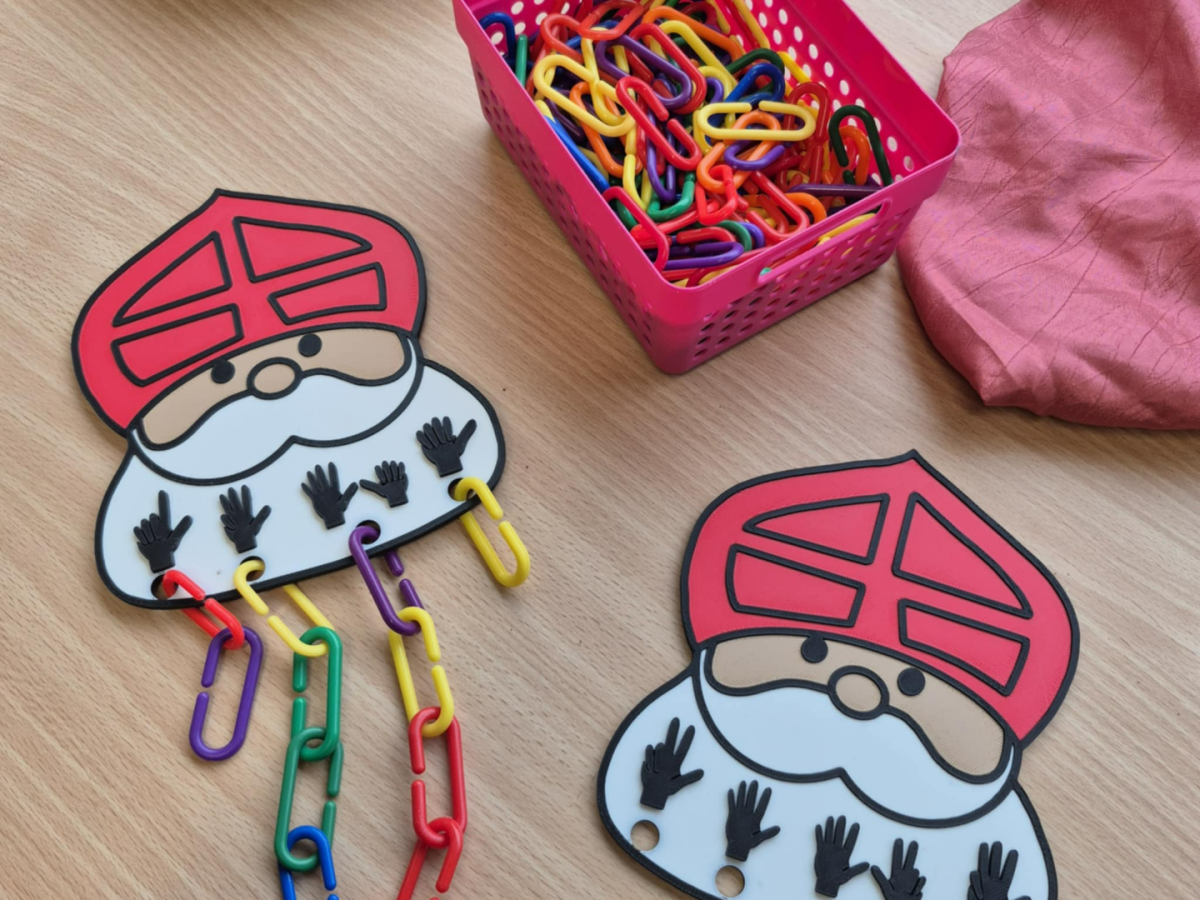 带锁链的圣尼古拉斯 - 手指木偶 来自 JufKimK3 MakerWorld：免费下载 3D 模型