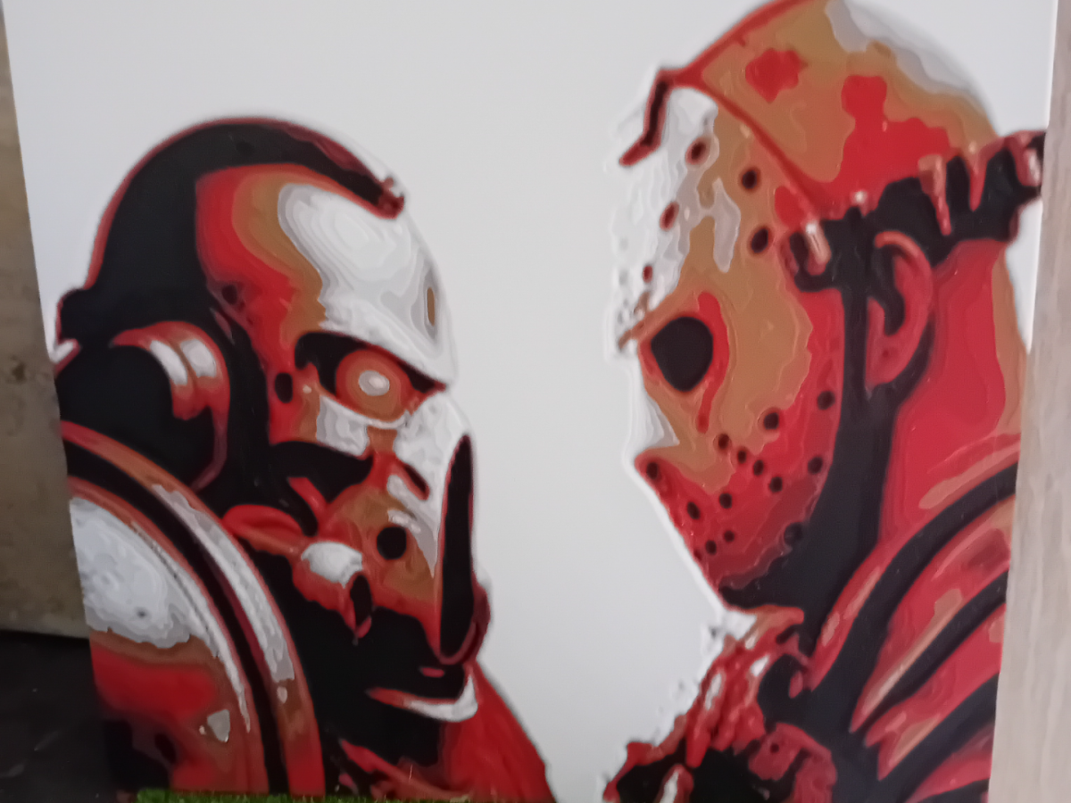Jason Voorhees vs 星际战士 hueforge- Hue forge 来自 Satan Studio MakerWorld ...