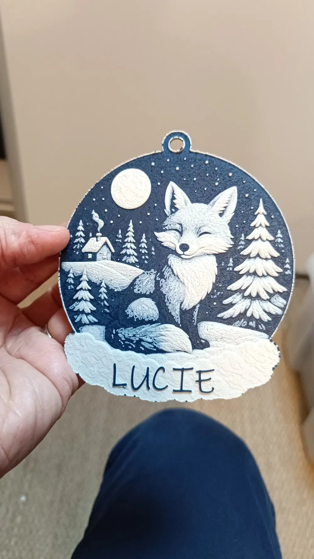 双色圣诞饰品 - 可定制名称 来自 Dreeco MakerWorld：免费下载 3D 模型