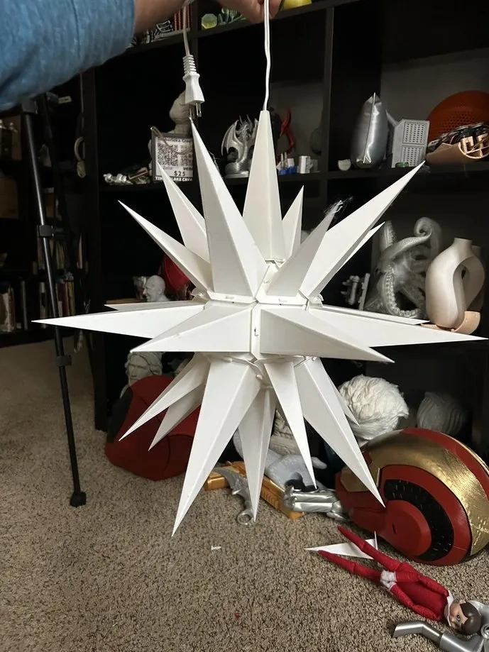 摩拉维亚星, 3个部件, 圣诞星形装饰品 来自 Timberlake Creations MakerWorld：免费下载 3D 模型