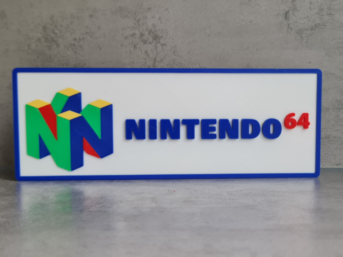 Nintendo 64 标志 / 标牌 来自 Lendehaas MakerWorld：免费下载 3D 模型
