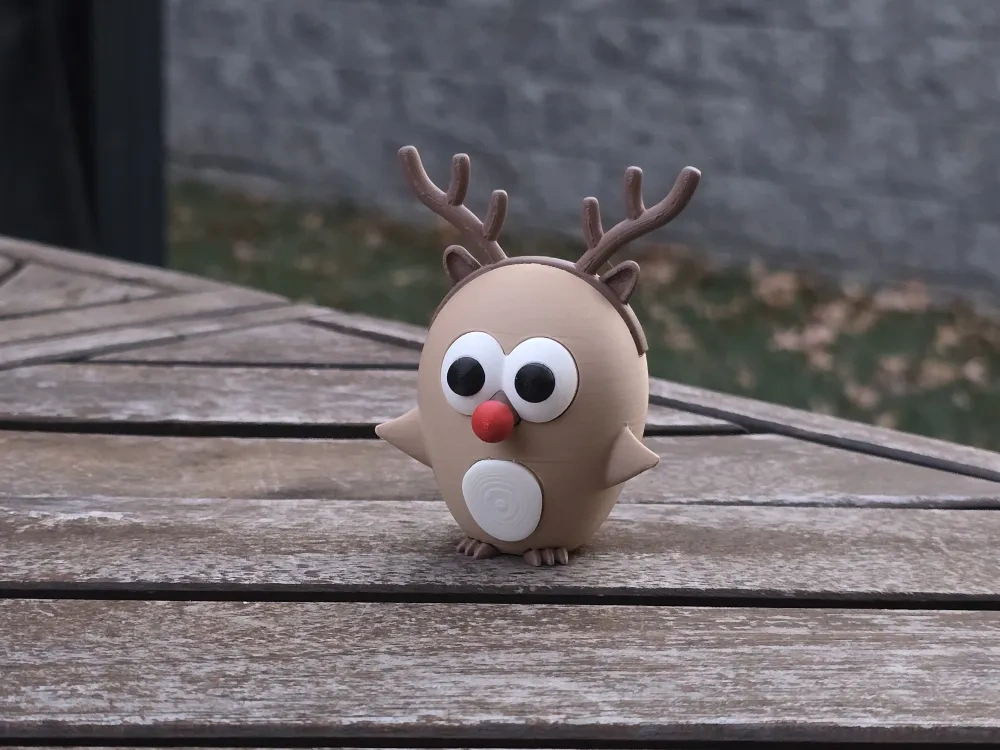 Chubby Chirpz 圣诞驯鹿, 雪人, 圣诞老人 来自 watchthemaker MakerWorld：免费下载 3D 模型