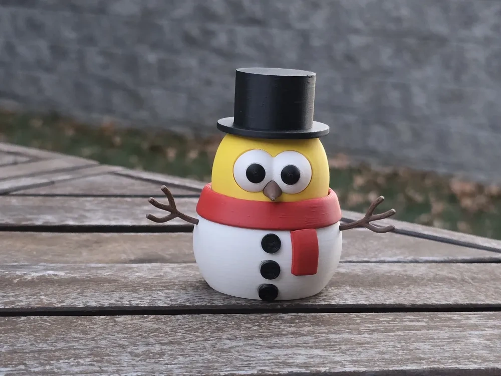 Chubby Chirpz 圣诞驯鹿, 雪人, 圣诞老人 来自 watchthemaker MakerWorld：免费下载 3D 模型