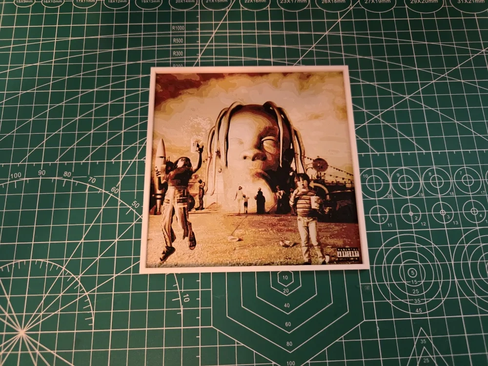 Travis Scott "ASTROWORLD" 专辑 - Hueforge 艺术 - 免费 3D 打印模型 - MakerWorld