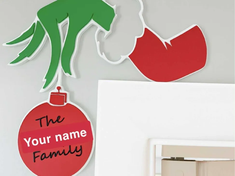 格林奇之手家庭姓名门角 – AMS 来自 ChronicLand MakerWorld：免费下载 3D 模型