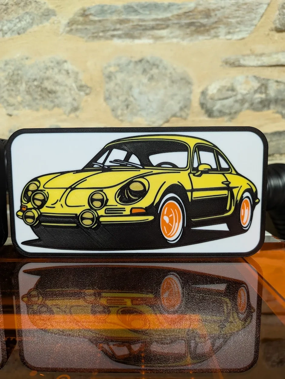 雷诺 Alpine A110 灯箱 来自 lmcreation56 MakerWorld：免费下载 3D 模型