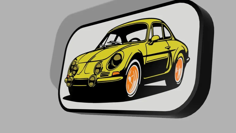 雷诺 Alpine A110 灯箱 来自 lmcreation56 MakerWorld：免费下载 3D 模型