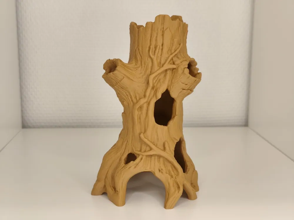 水族箱陆地生态箱逼真树干洞穴藏身处 来自 Crizzy Designs MakerWorld：免费下载 3D 模型