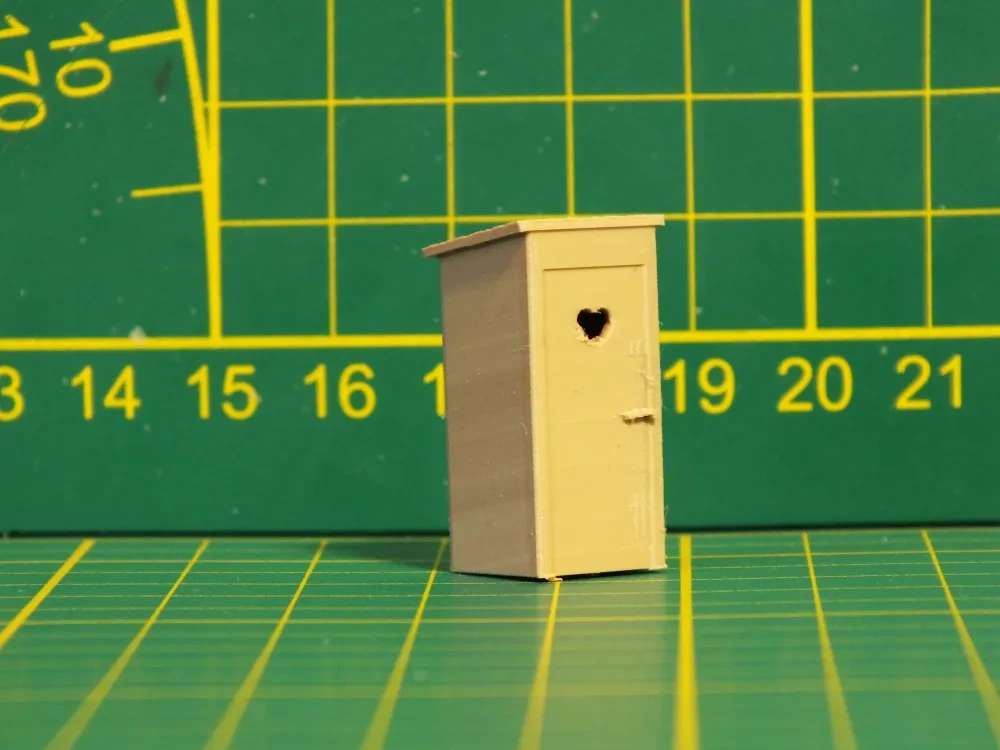 户外厕所 WC HO 1:87 比例 - 免费 3D 打印模型 - MakerWorld