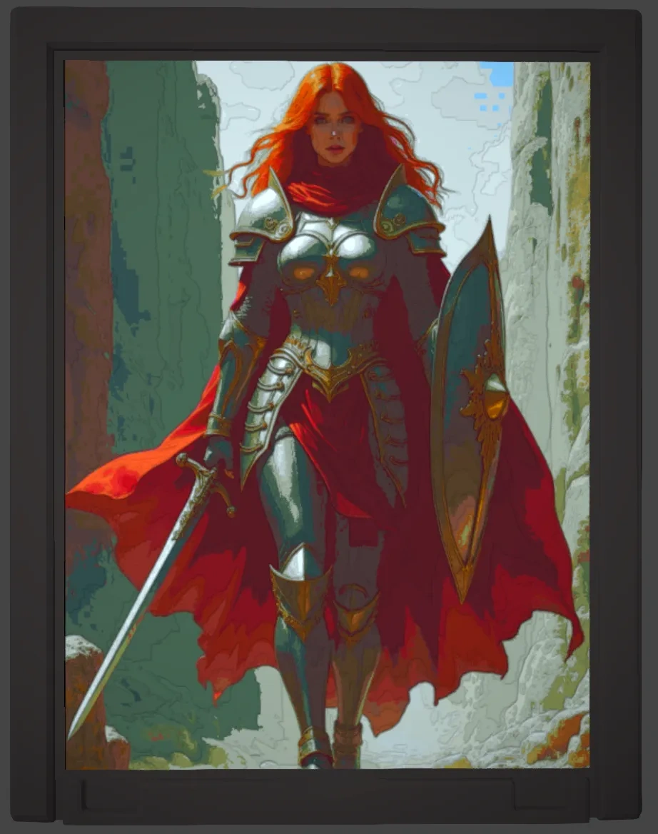 红色骑士透光浮雕 - 免费 3D 打印模型 - MakerWorld