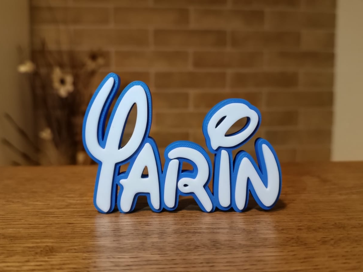 迪士尼姓名牌 雅林儿童房墙壁装饰标签 - 免费 3D 打印模型 - MakerWorld