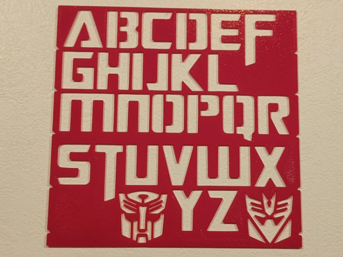 变形金刚字母模板 + 标志 - 免费 3D 打印模型 - MakerWorld