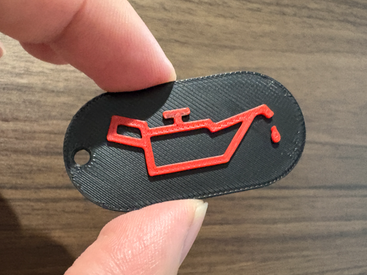 发动机油压警告灯钥匙扣 - 免费 3D 打印模型 - MakerWorld