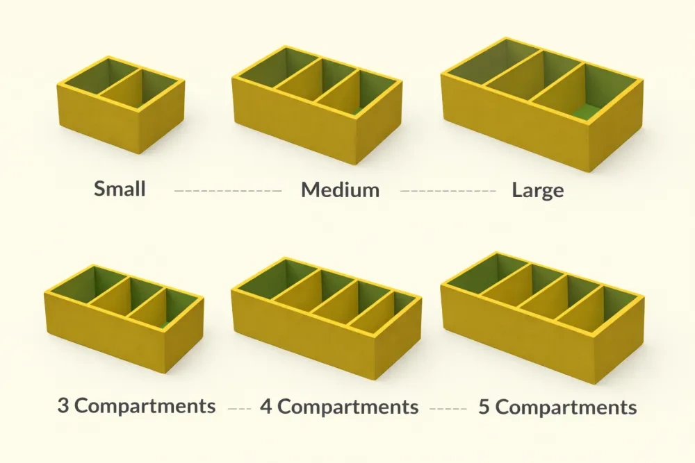 Parametric Desk Organizer Box|可参数化桌面收纳盒（OpenSCAD） - 免费 3D 打印模型 - MakerWorld
