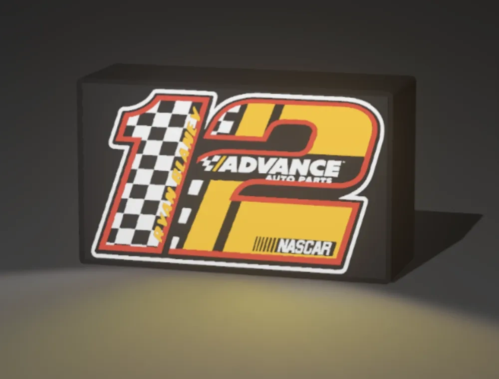 Ryan Blaney 12 灯箱 - 免费 3D 打印模型 - MakerWorld