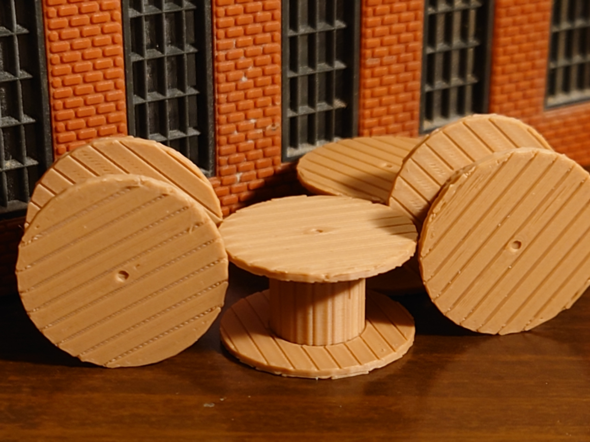 HO 比例 木制电缆盘 1:87 比例 - 免费 3D 打印模型 - MakerWorld