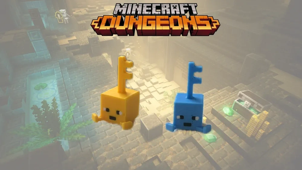 MINECRAFT Dungeons - 钥匙 - 积木 - 免费 3D 打印模型 - MakerWorld