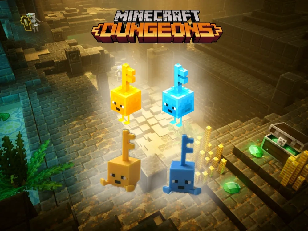 MINECRAFT Dungeons - 钥匙 - 积木 - 免费 3D 打印模型 - MakerWorld