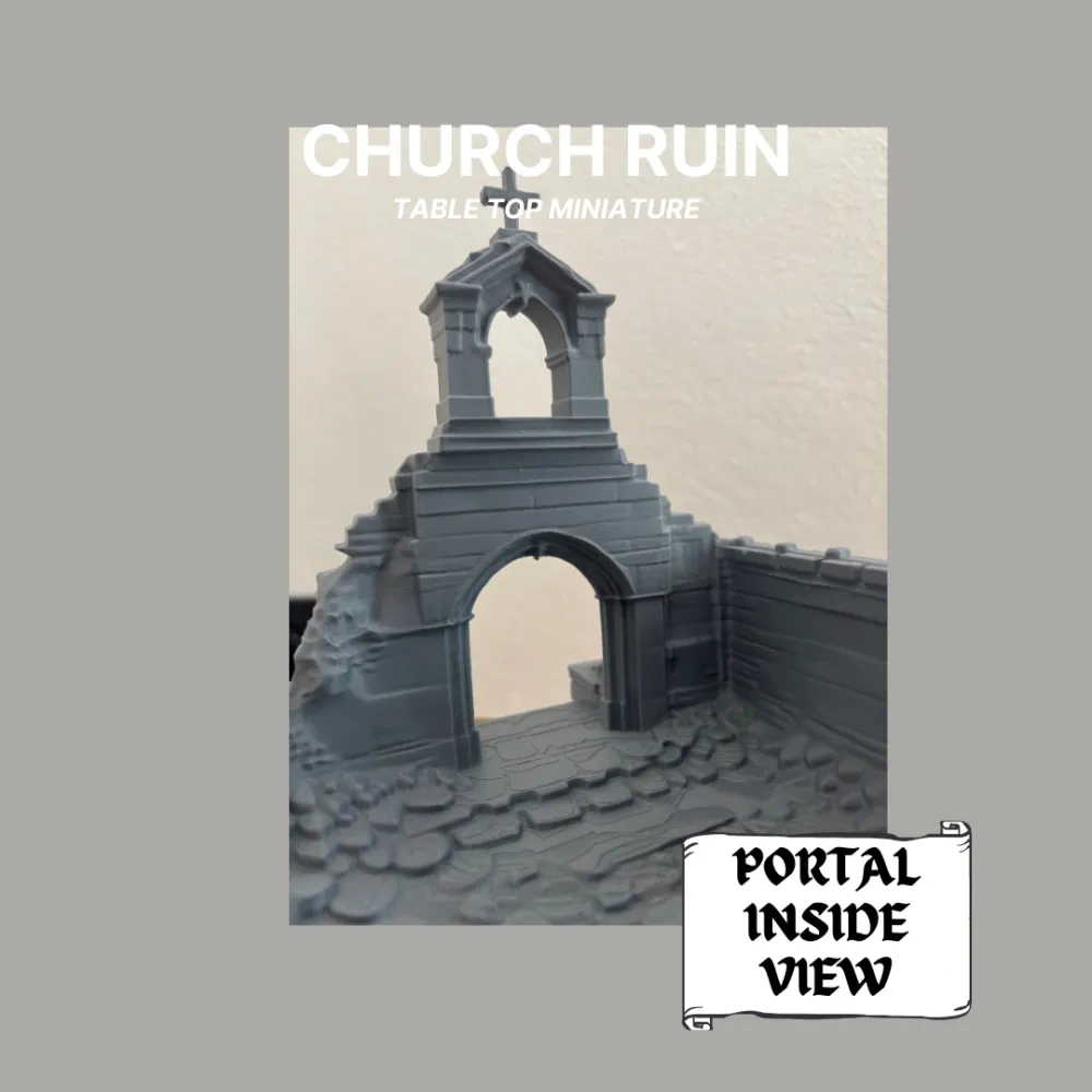教堂废墟 - 桌面地形 DnD 探路者 - 免费 3D 打印模型 - MakerWorld