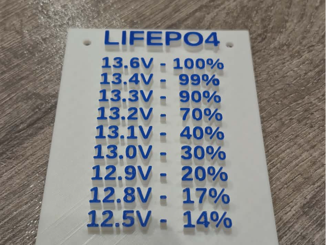 12V 磷酸铁锂电池板 – 电压指示板 - 免费 3D 打印模型 - MakerWorld
