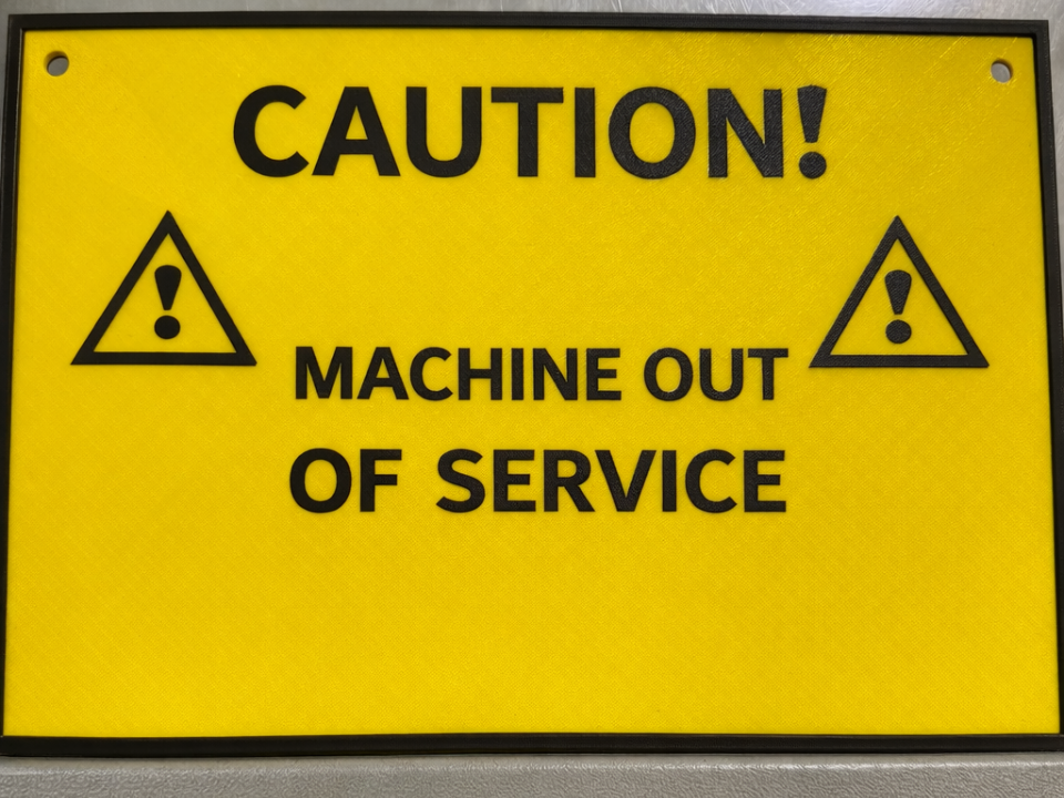 警告牌 - 英文 - 免费 3D 打印模型 - MakerWorld