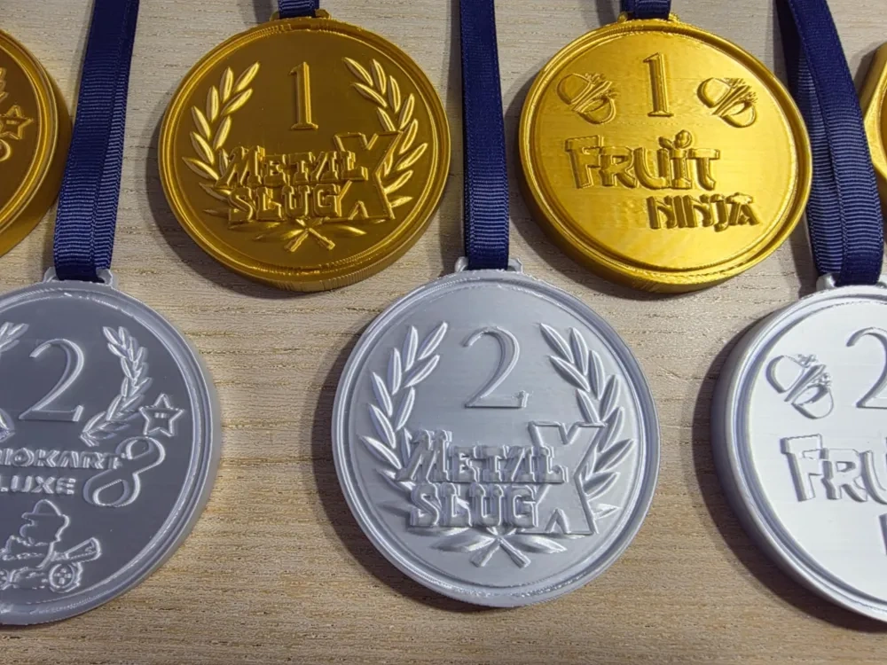 Metal Slug, Tekken, Mario Kart, Fruit Ninja 奖牌 - 免费 3D 打印模型 - MakerWorld