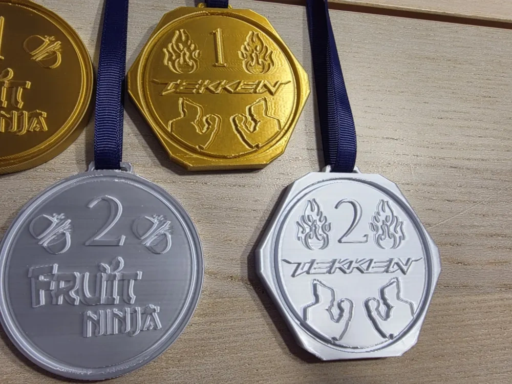 Metal Slug, Tekken, Mario Kart, Fruit Ninja 奖牌 - 免费 3D 打印模型 - MakerWorld